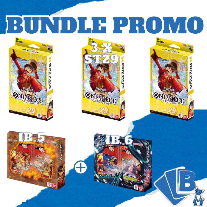 One Piece Bundle Illustration Box IB05 + IB06 + 3x Starter ENG – BaruZcard Tcg & Accessori